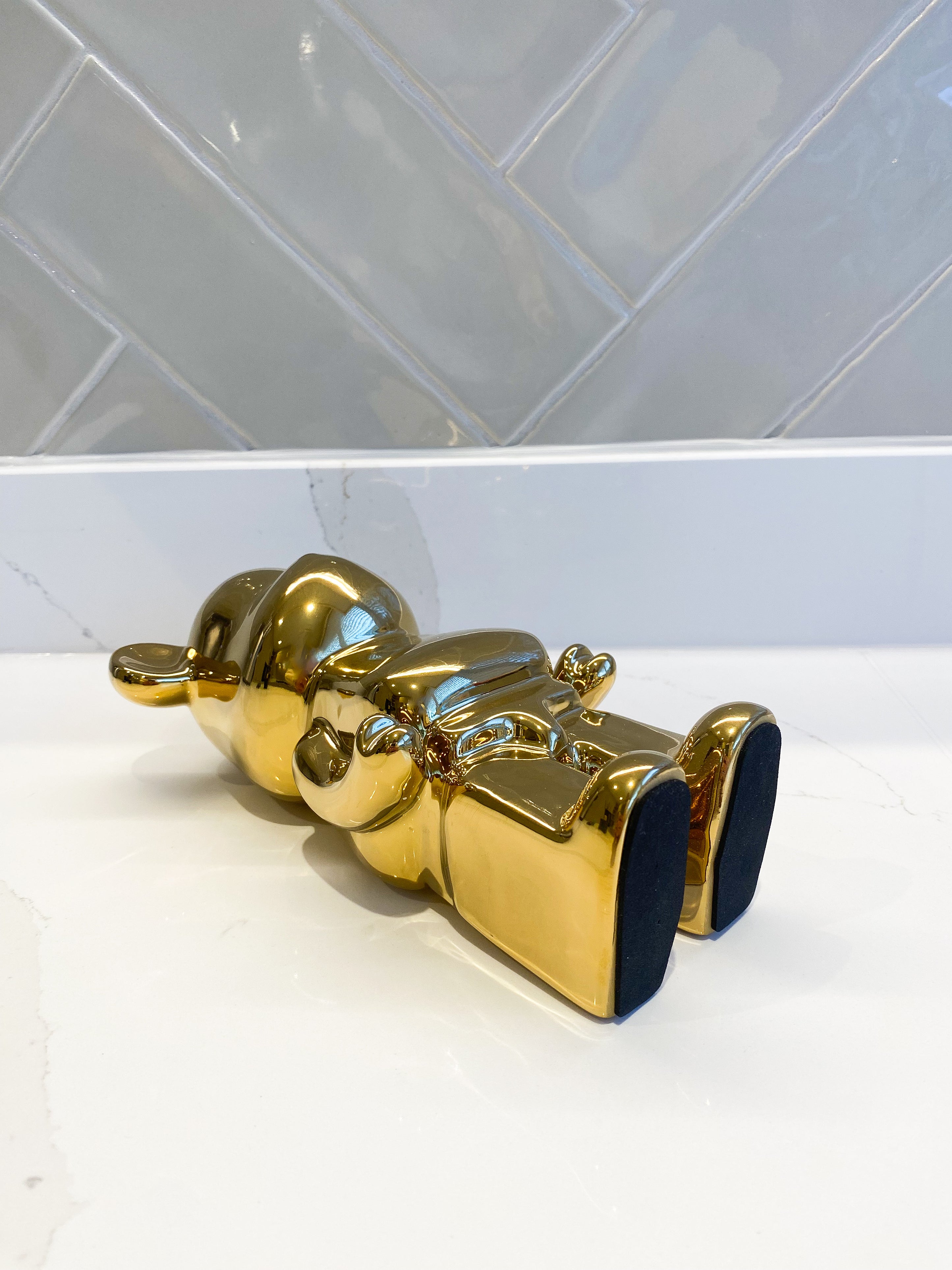 GOLD bear brick piggy bank ceramic sculpture – JAK Avenue